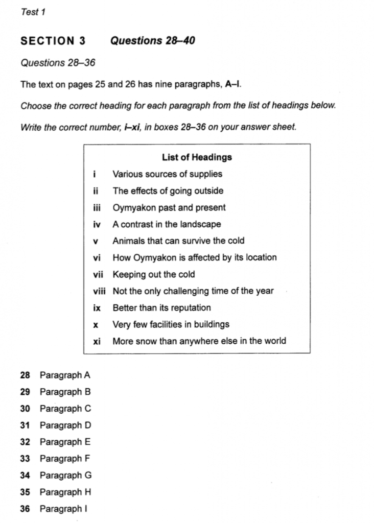 IELTS Heading Matching - My IELTS Classroom Blog