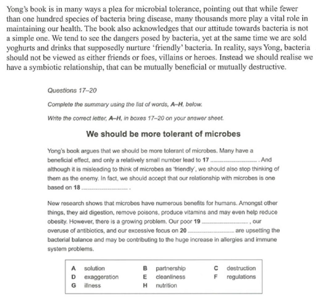 IELTS Summary Completion Questions - My IELTS Classroom Blog